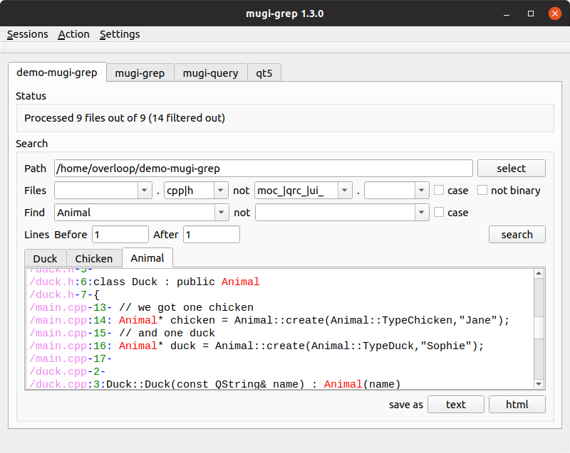 GitHub - mugiseyebrows/mugi-grep: Gui grep (and sed) with sessions and history